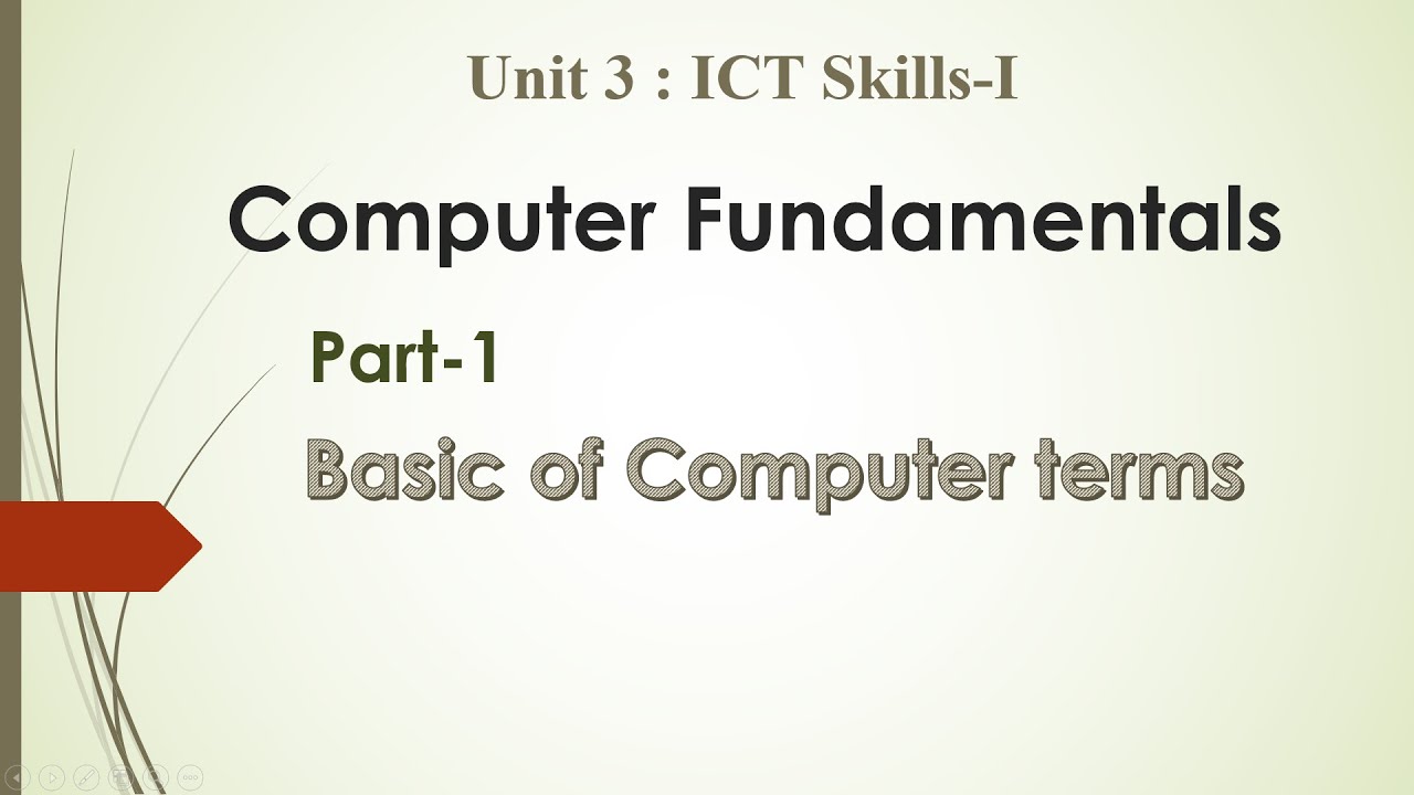 Class 9th I.T. (402) Unit-3 Information and Communication Technology ...