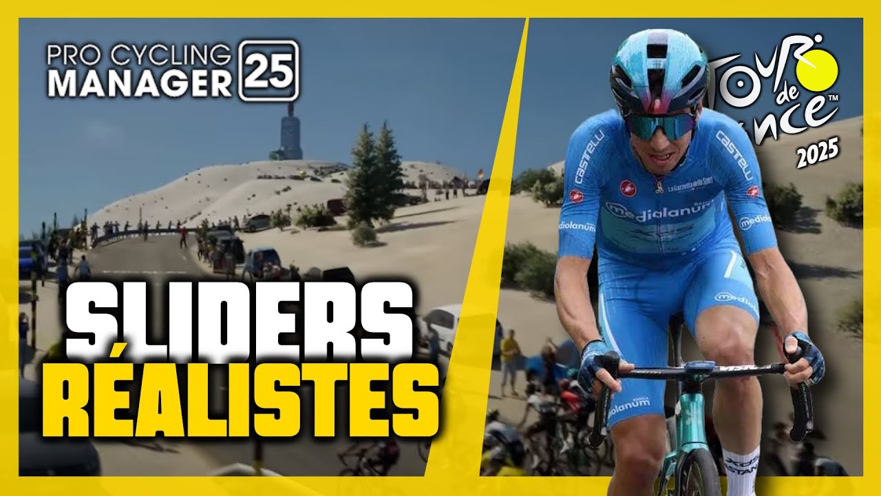 SLIDERS RÉALISTES - PRO CYCLING MANAGER 2025 ! - YouTube