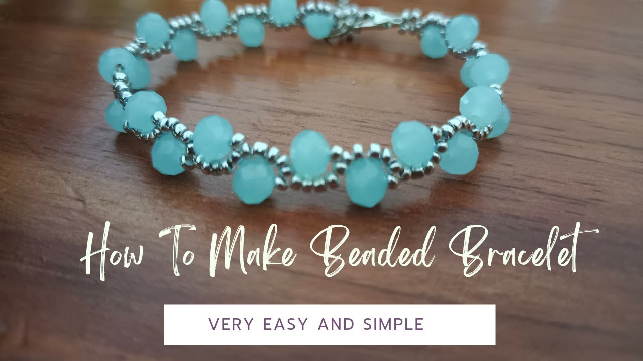 DIY/How To Make Beaded Bracelet/ Tutorial Gelang Kristal Ceko Mix Manik ...