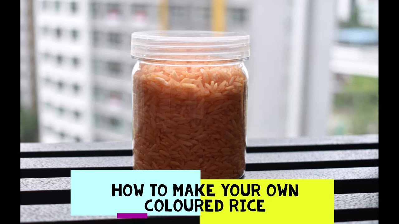 How to make your own coloured rice - YouTube