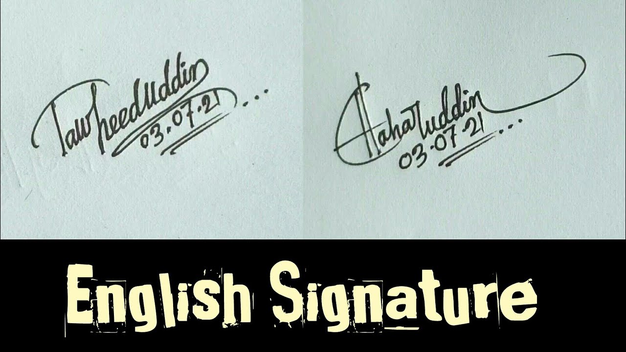 How to create English Signature style Short & Easy - YouTube