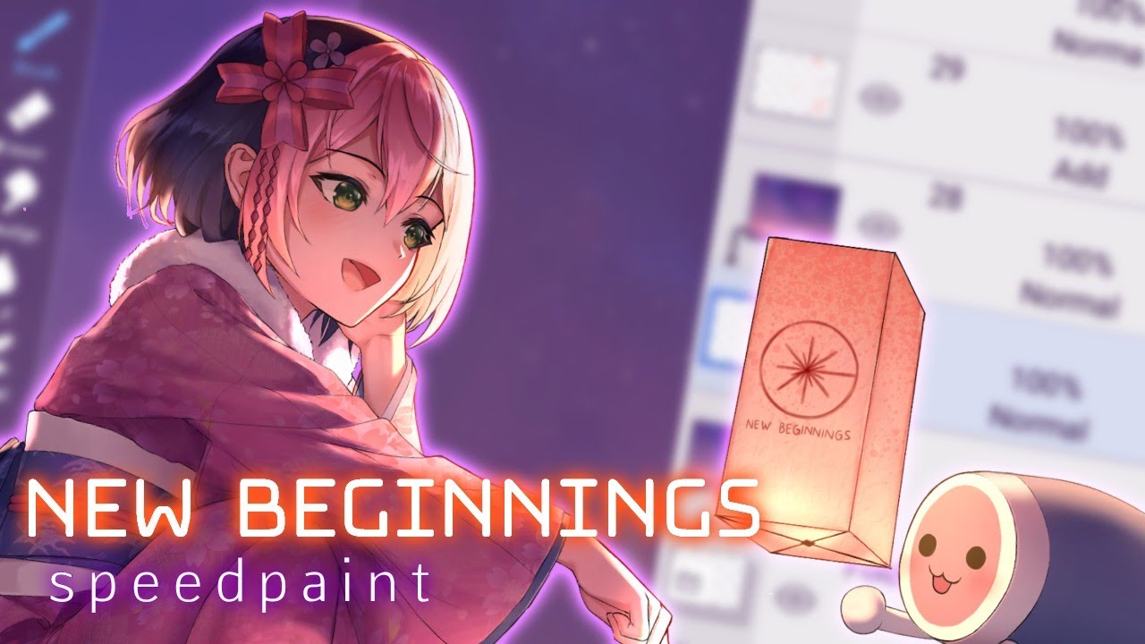 osu! New Beginnings Fanart Contest Entry | Speedpaint - YouTube