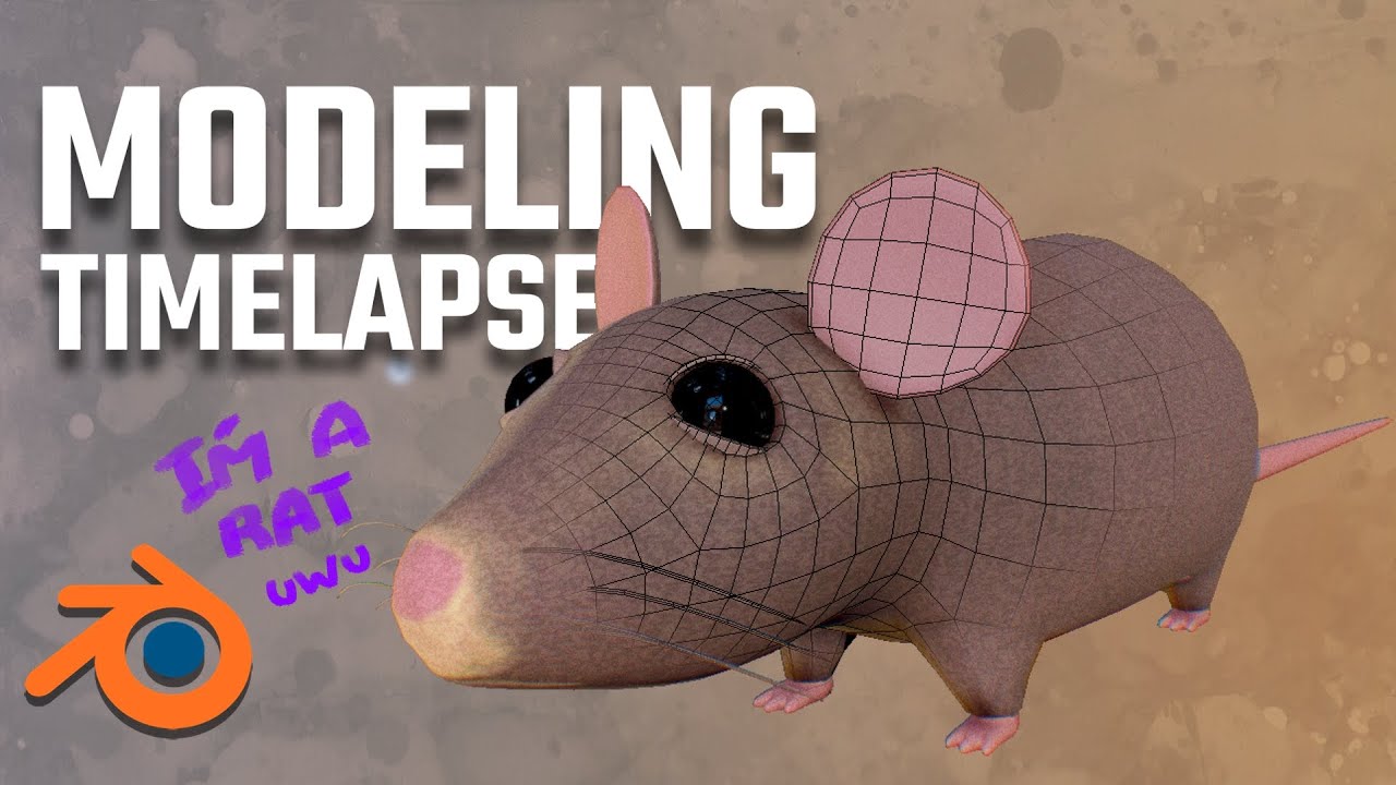 Simple rat modeling on Blender timelapse uwu - YouTube