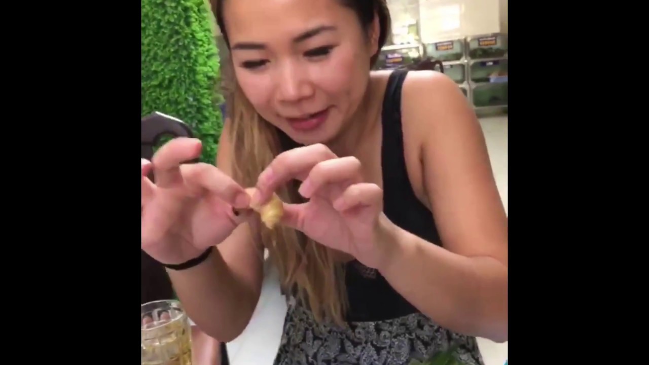 Girl eats bug larvae! - YouTube
