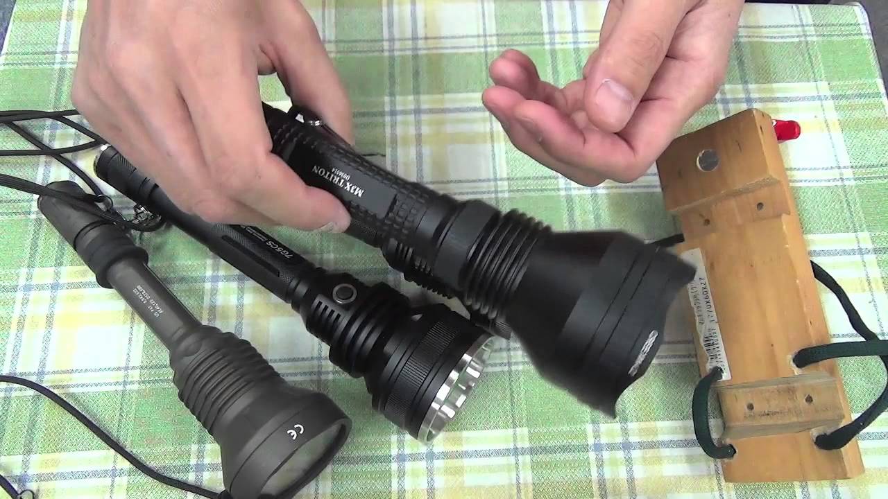 Flashlight review / Olight M3X Triton & Crelant 7G5CS - YouTube