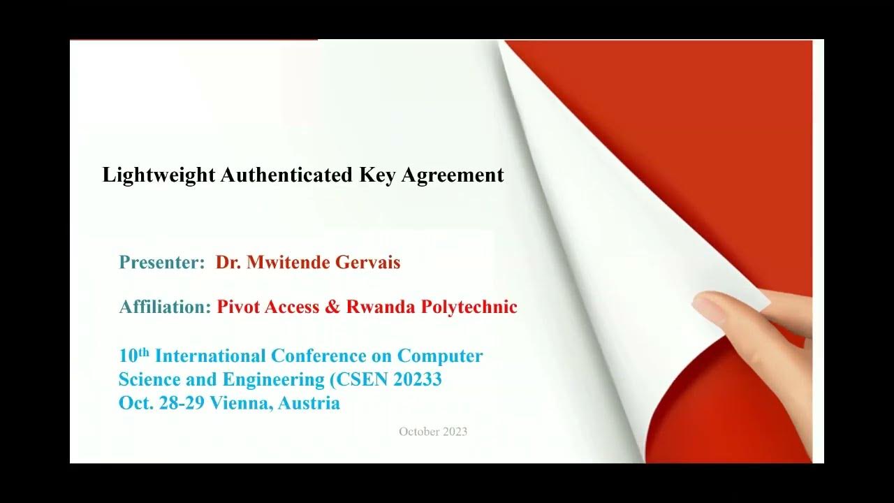 Lightweight Certificateless Authenticated Key Agreement Protocol - YouTube