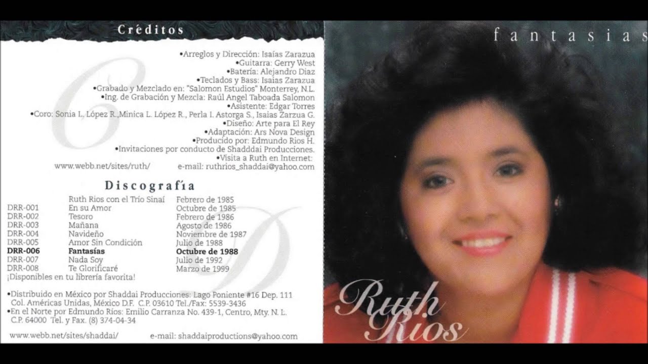 Ruth Rios Fantasias Disco Completo HD - YouTube