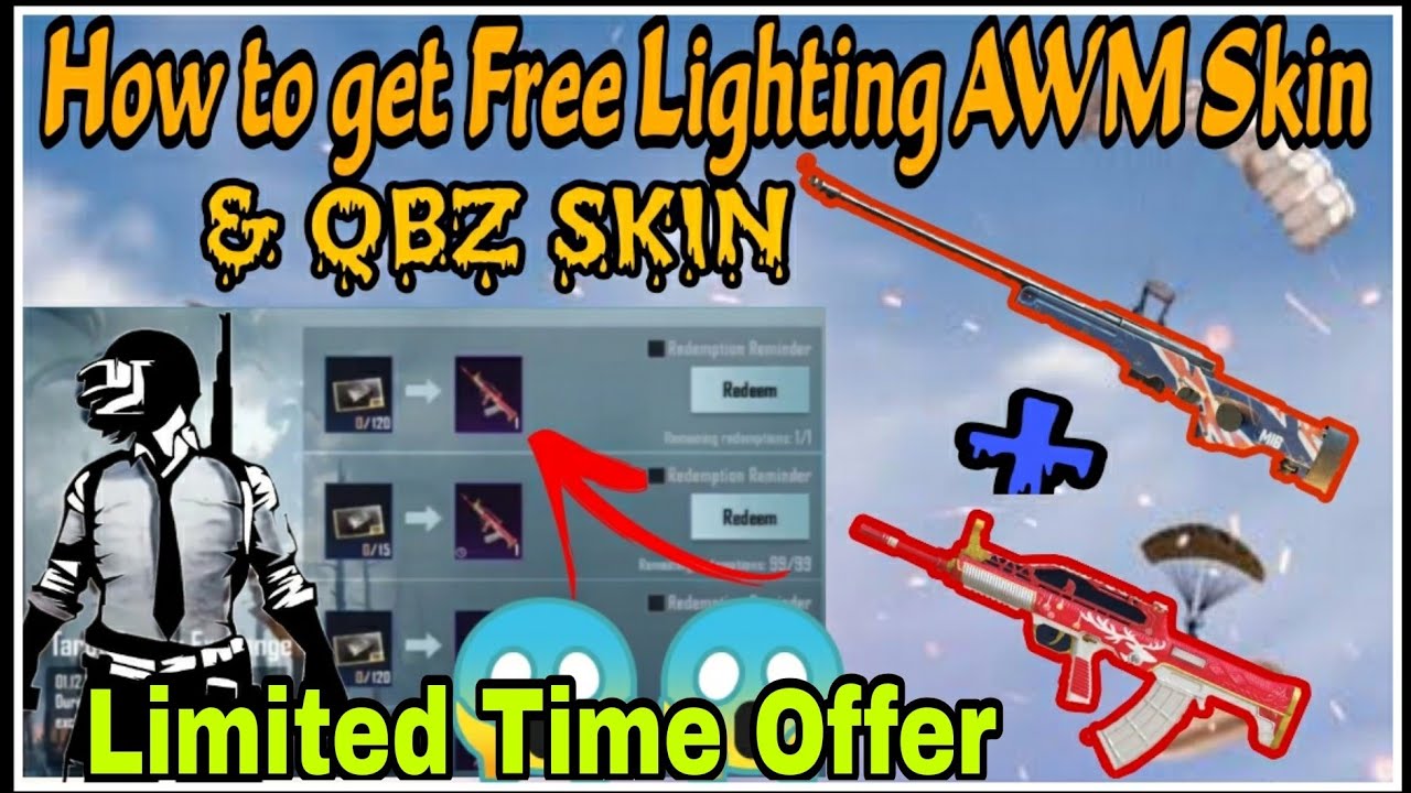 Free Lightning AWM Skin Pubg Mobile | How to Get Free AWM Gun Skin Pubg ...