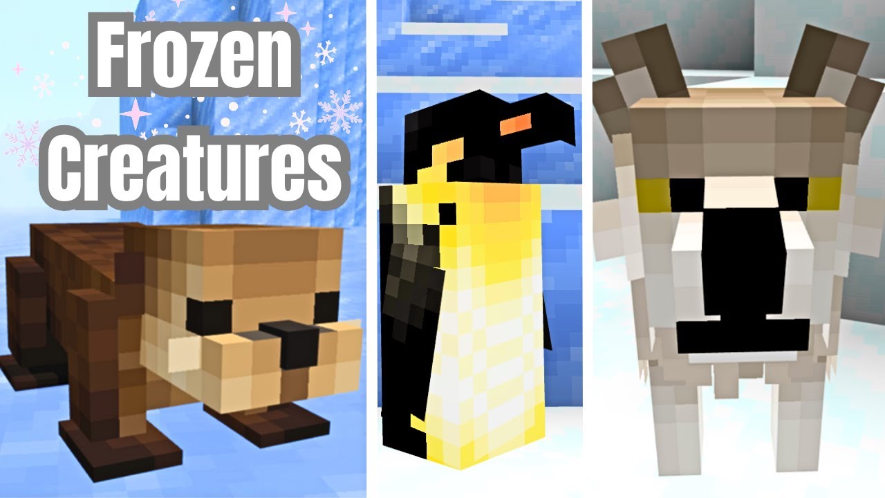 Animal Pack 500+ Add-On Bedrock Minecraft - Frozen Creatures ️ - YouTube