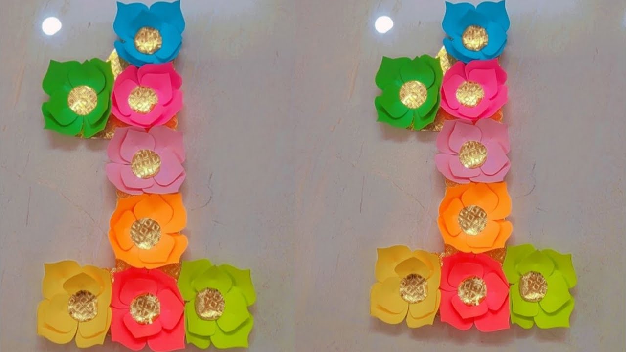 DIY 3D Number 1st Birthday Decoration/Birthday Decorative craft/DIY ...