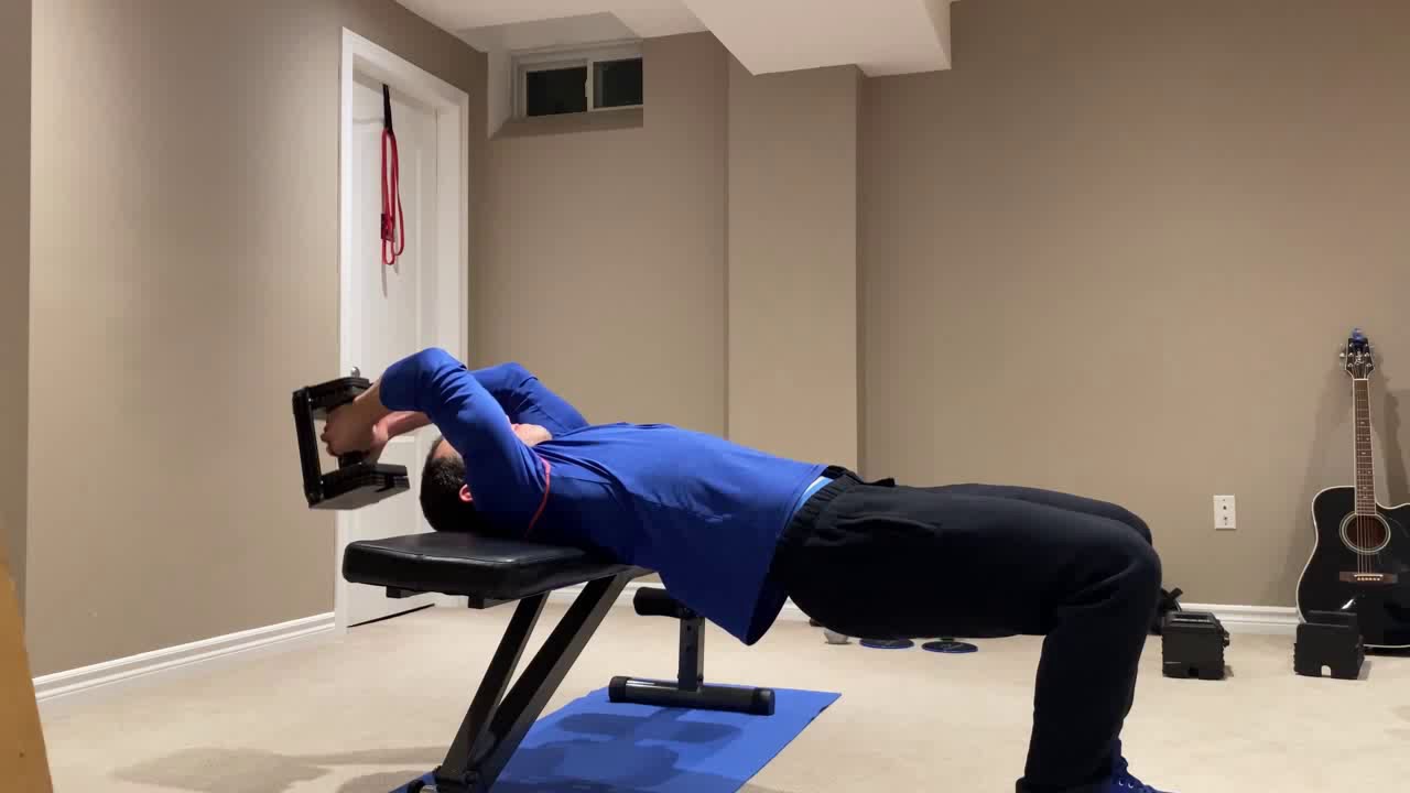 Dumbell Over the Head Lat (back) Pullover - YouTube