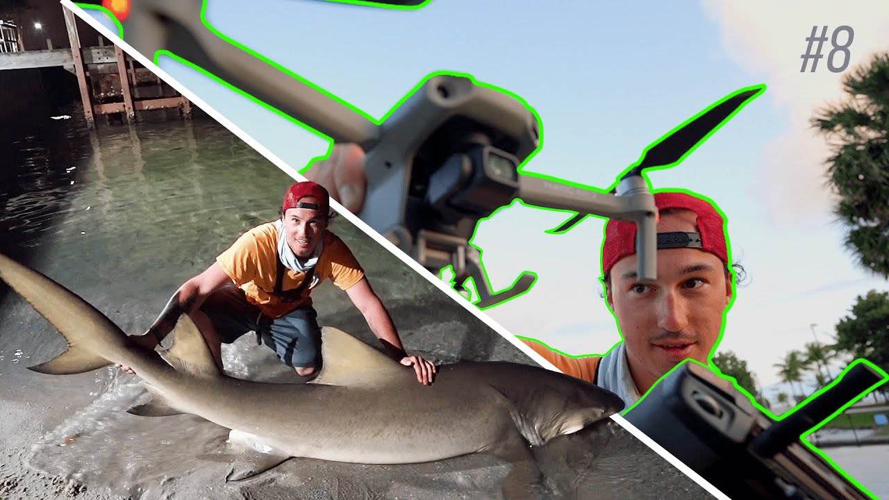 DRONE Fishing MONSTER Lemon SHARKS In Florida!! (How to Drone Fish ...