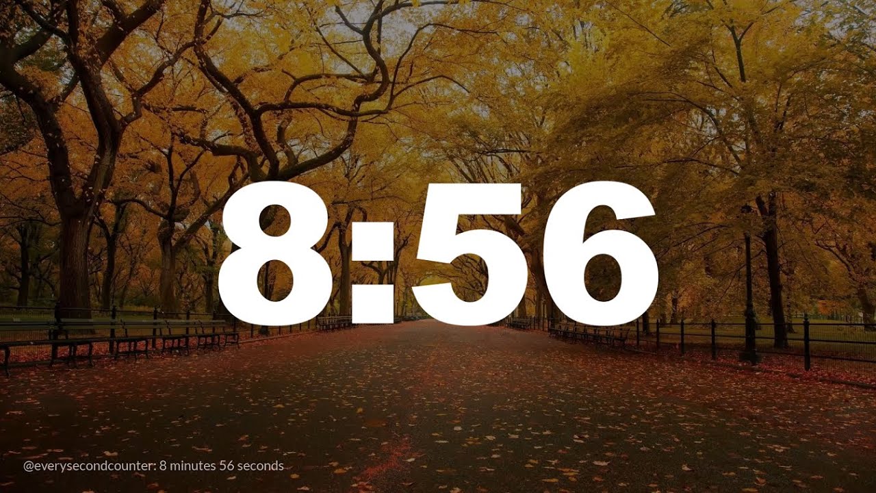 8 minutes 56 seconds [536 secs] clock timer countdown || Alarm Focus ...
