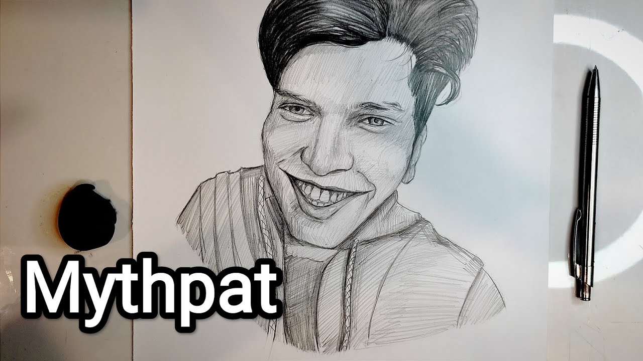 @Mythpat Mythpat time lapse sketch #mythpat #drawing - YouTube
