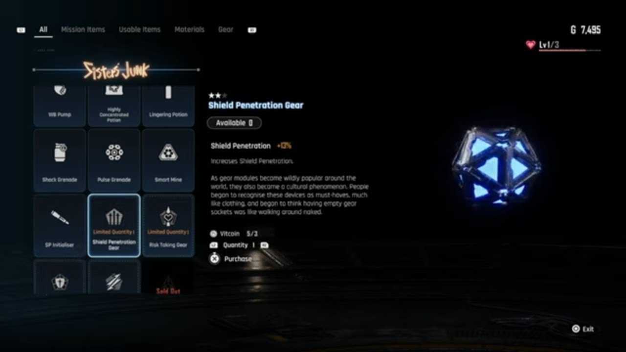 Shield Penetration Gear, Risk Taking Gear, Protection Gear & Double ...