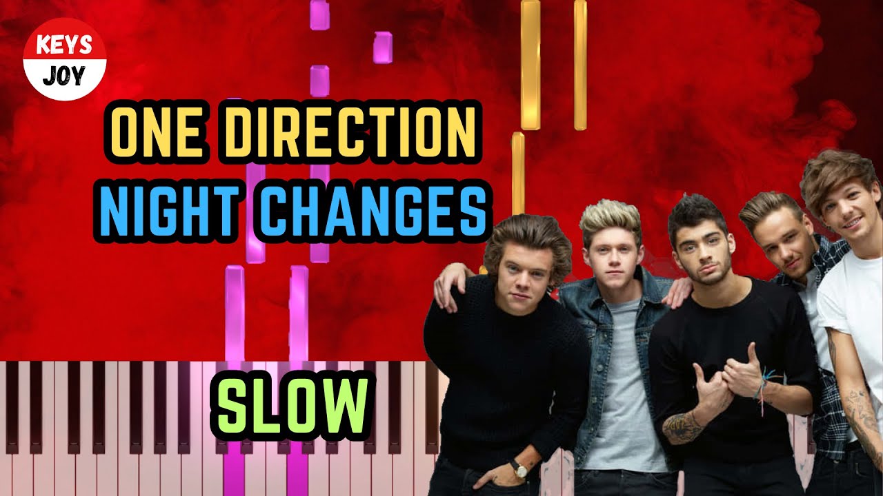 🎹 One Direction - Night Changes - SLOW + EASY Piano Tutorial - YouTube