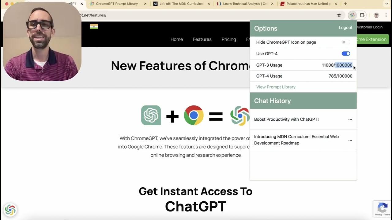 How To Use The ChromeGPT Chat GPT Chrome Extension - YouTube