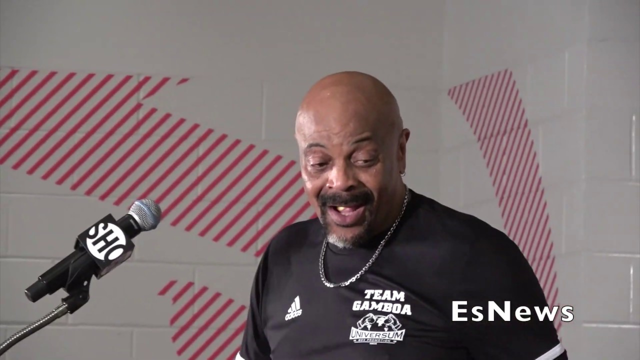 Gamboa Trainer Reaction To Tank Knock Out Gamboa EsNews Boxing - YouTube