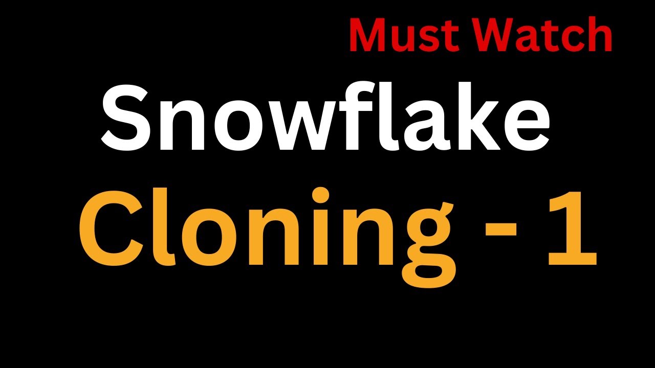 Snowflake Zero Copy Cloning || Snowflake Architecture - 3 Layers - YouTube