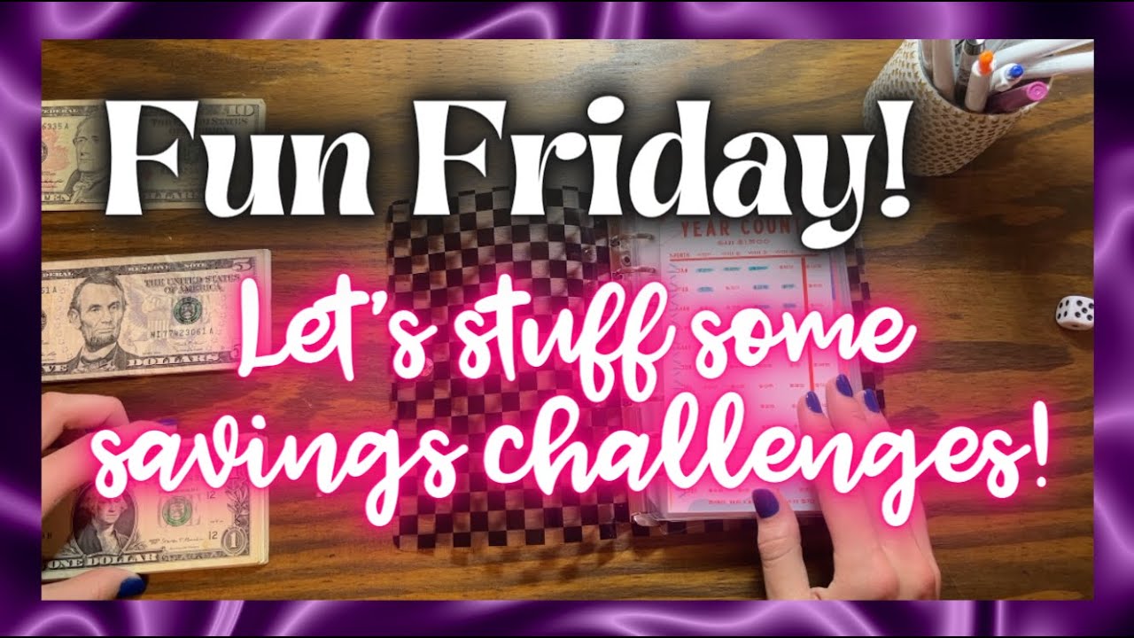 FUN FRIDAY! Let's stuff my savings challenge binder!!!! - YouTube