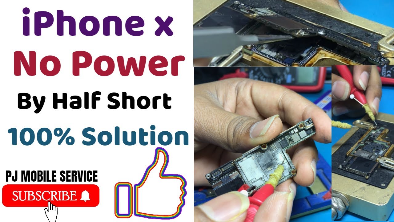 iPhone x no power by half short solution - YouTube