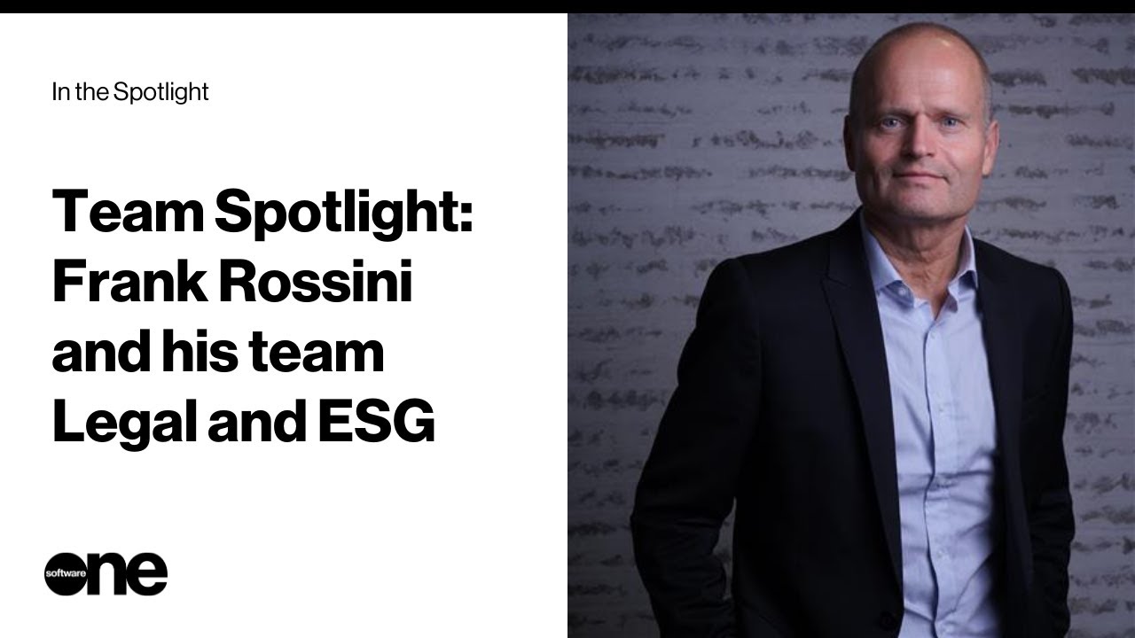 In the Spotlight: Frank Rossini, Head Legal and ESG at SoftwareOne ...