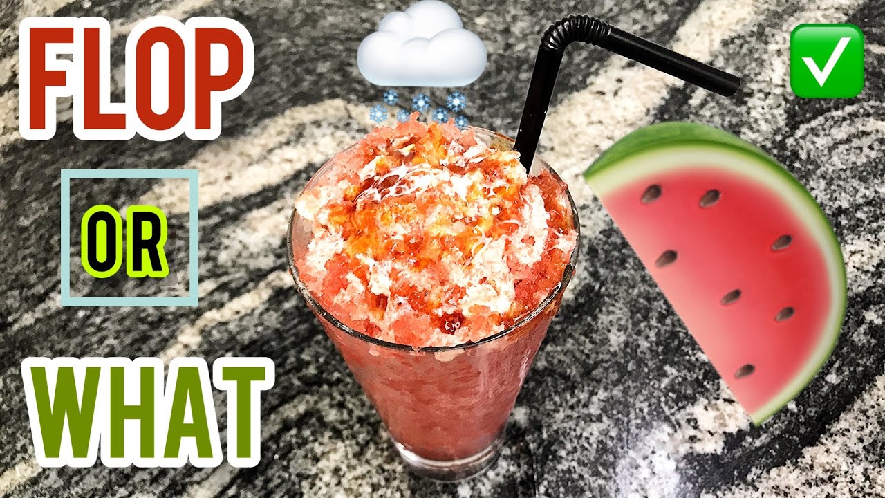 A flop or what (watermelon) incredible ice drink #icedrink #watermelon ...