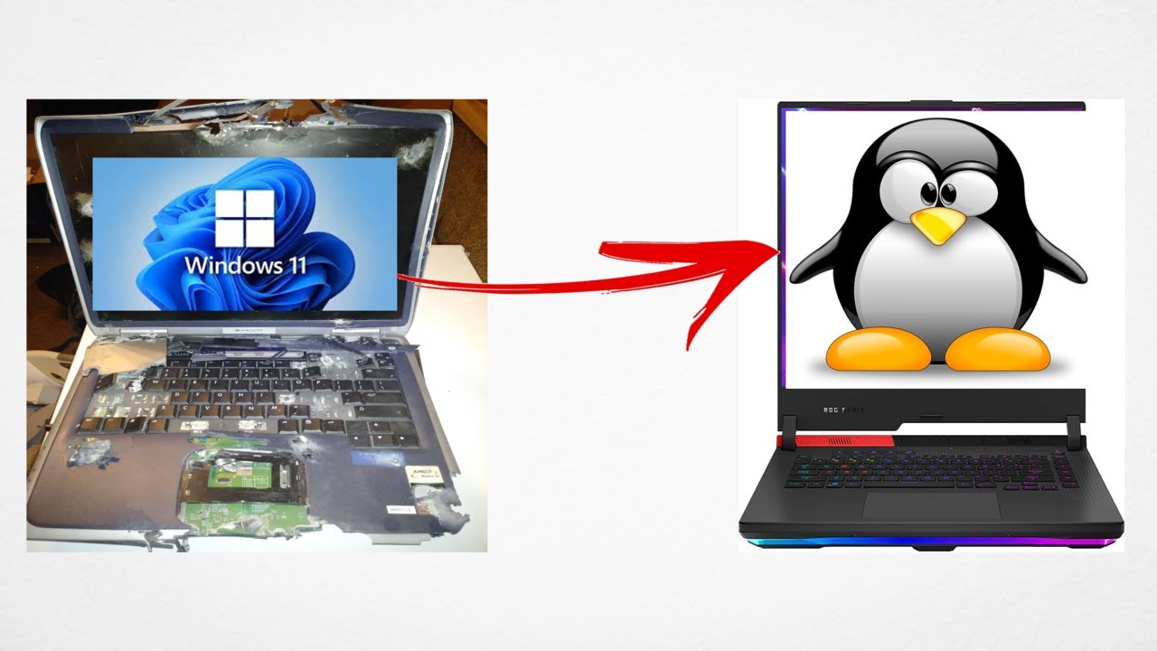 pov: you installed linux on your old laptop - YouTube