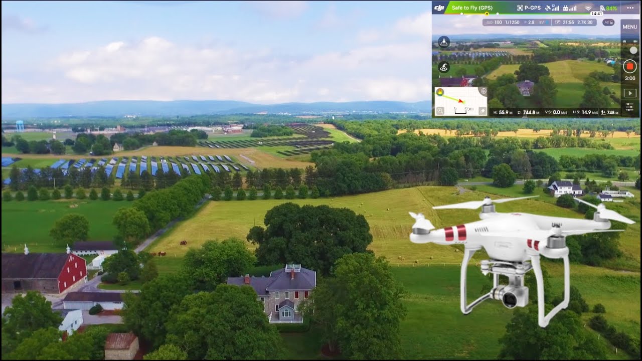DJI Phantom Adventures - DJI Go iPhone 6 Screen Capture + Epic Lanscape ...