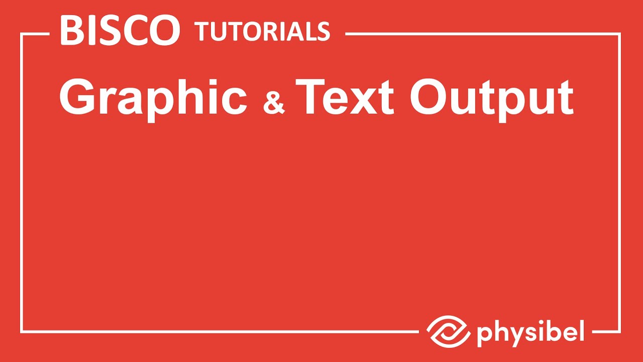 Physibel BISCO Tutorials: Graphic and Text Output - YouTube