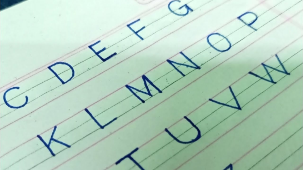 How to Write Capital Letters A-Z//Capital Letters ABCD Writing//ABCD ...