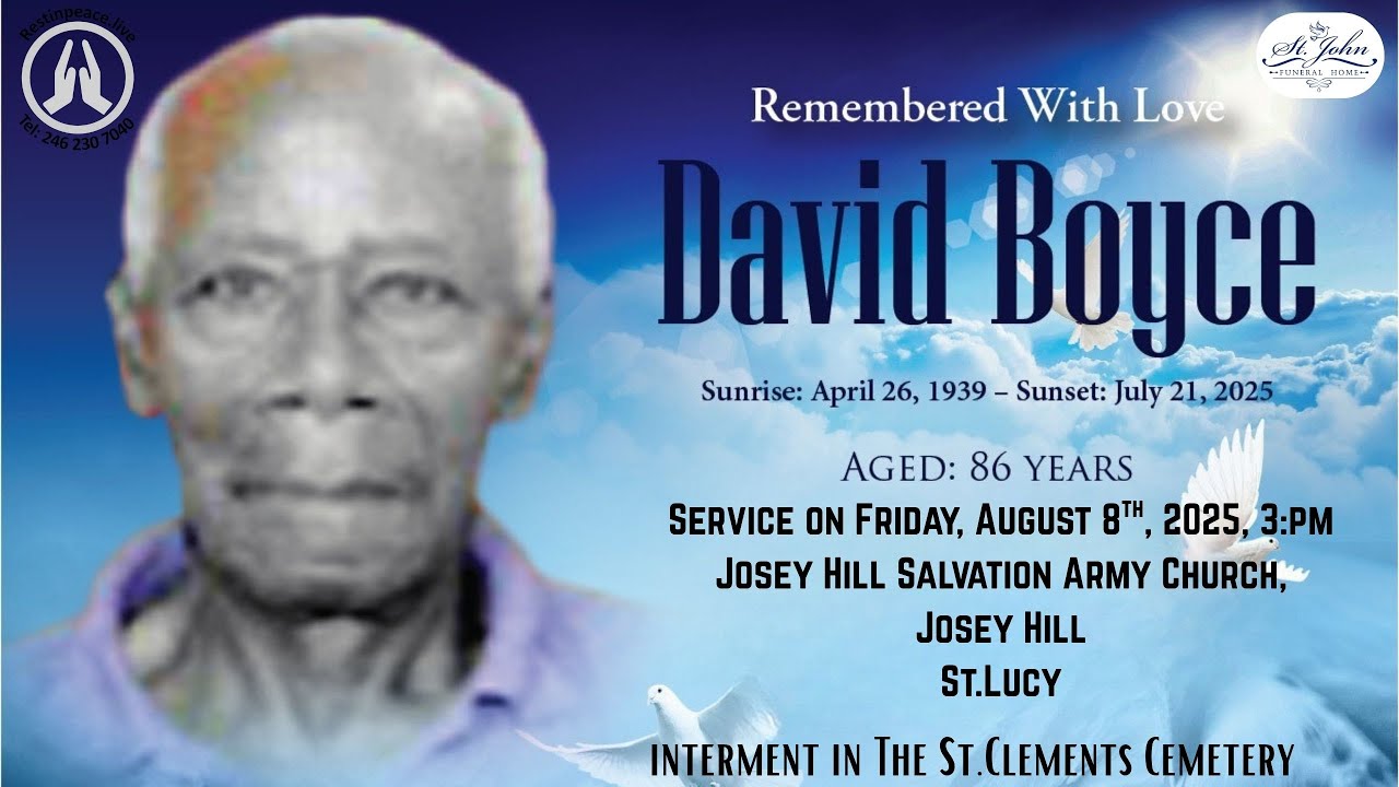 Live Stream of Funeral Service for David Boyce - YouTube