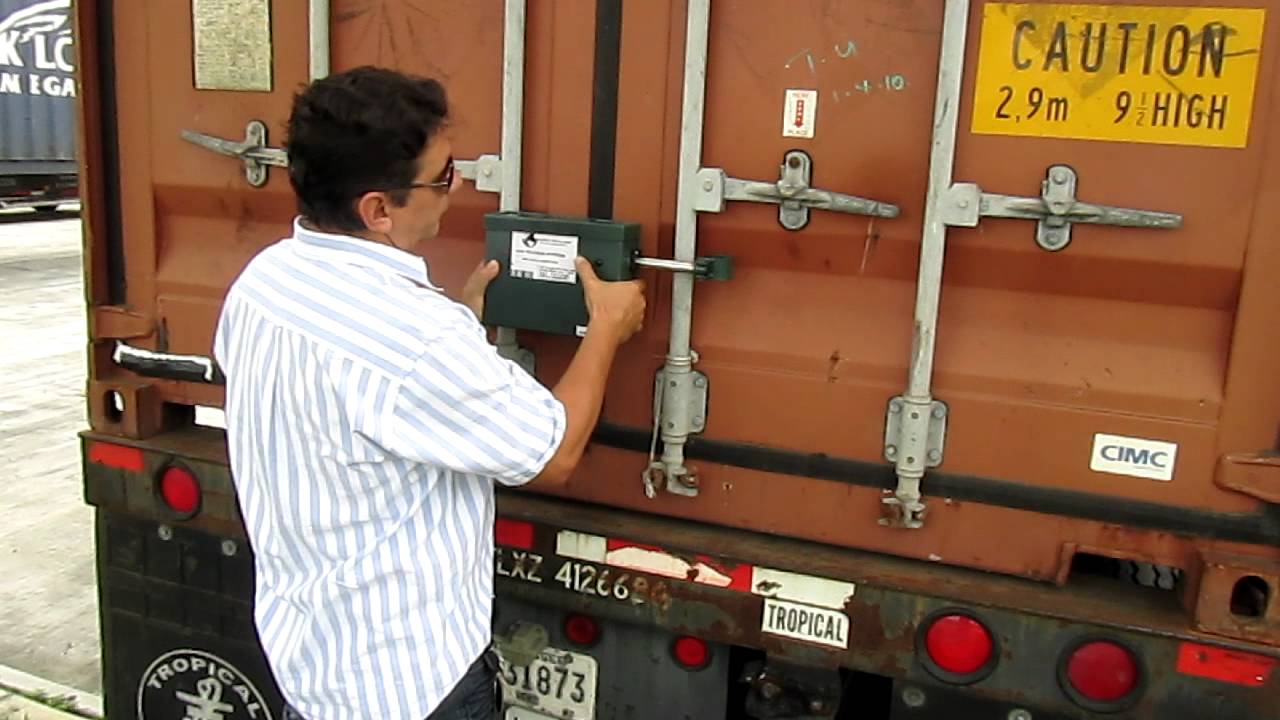 Candado/Presinto/Marchamo electronico con GPS para contenedores de ...