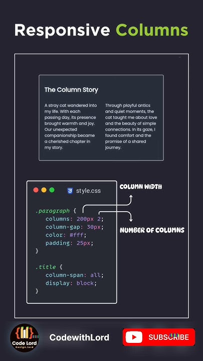 responsible colum for website using #html5 #css3 #javascript #codesnippet #codding #programming ...