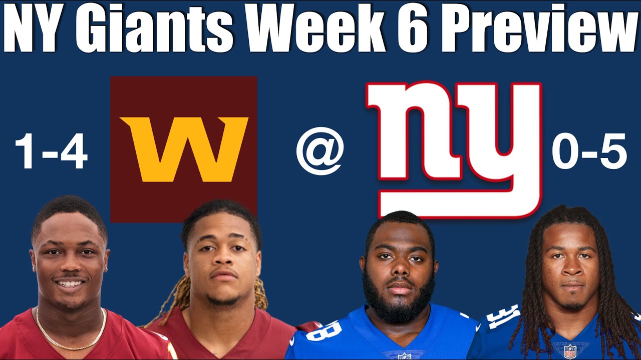 NY Giants Week 6 Preview vs Washington - YouTube