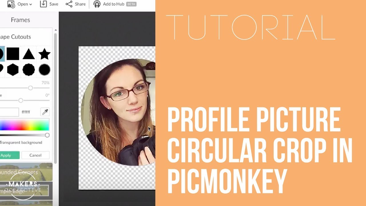 Profile picture circular crop in PicMonkey - YouTube