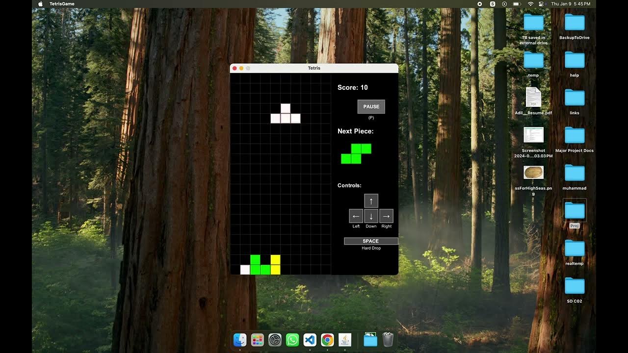 Tetris Game made using JAVA - YouTube