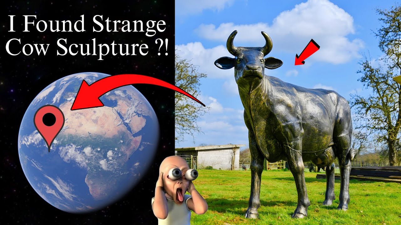 I Found Giant Cow Sculpture In Real Life Caught On Google Maps And ...