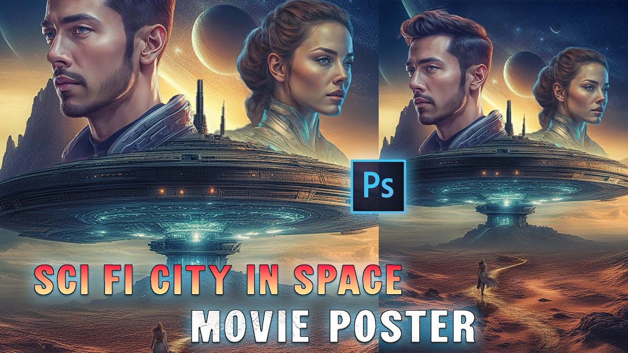 Design a Sci-Fi City in Space – Photoshop Movie Poster Tutorial!! - YouTube