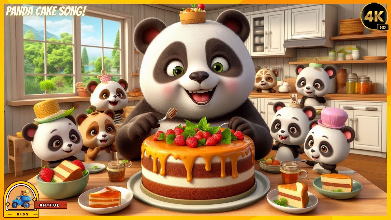 Panda Baking Cake Song For Kids | Artful Animations - YouTube