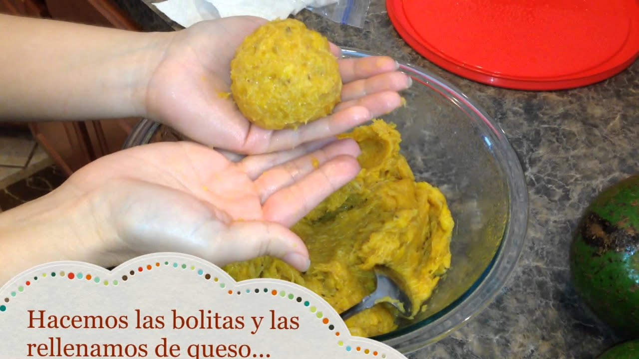 Bolitas de plátanos maduros rellenas de queso - Ohhlala Café ♥ - YouTube