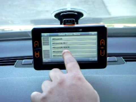 Space Machine PND-428A Portable Navigation Device - Entering an Address ...