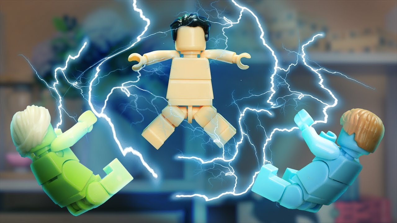 Lego in Real Life Stop Motion White Green and Blue Battle to Steal Cake ...