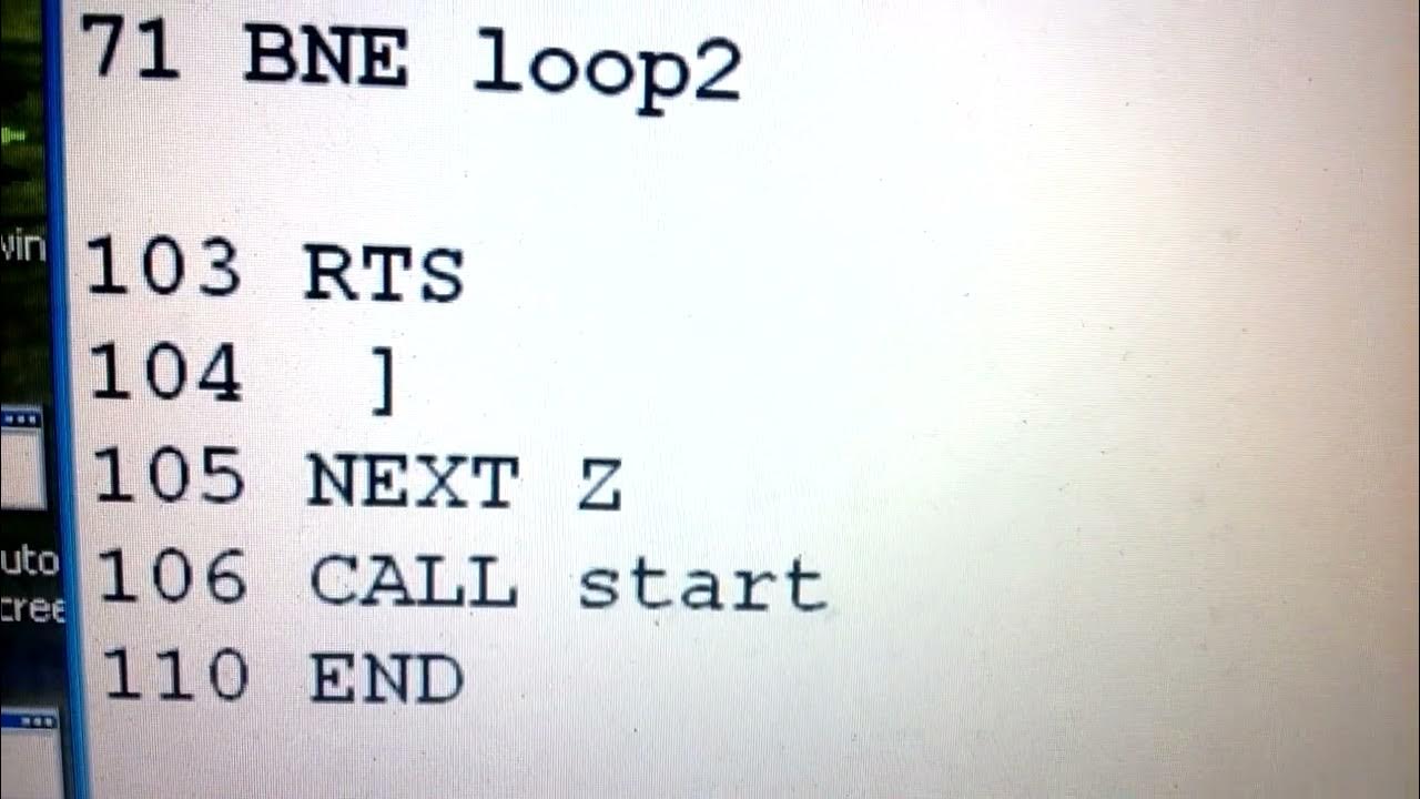 BBC Micro 6502 Assembly Program to Reverse a Text String using the ...