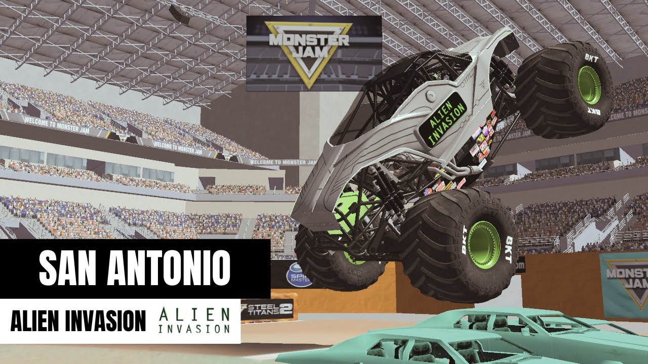 Rigs of Rods Monster Jam Alien Invasion Freestyle San Antonio - YouTube