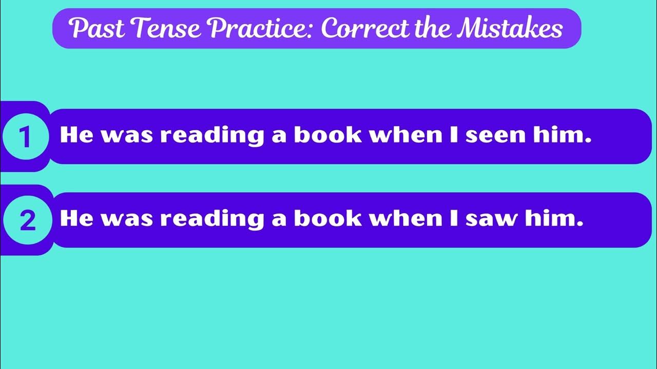 Past Tense Practice: Correct the Mistakes | Learn English Tenses - YouTube