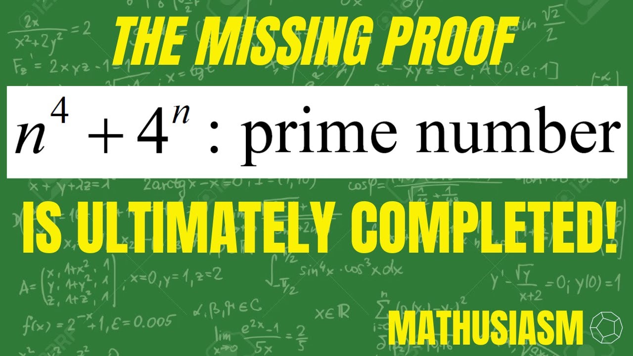 Number Theory 6: Is n⁴+4ⁿ a prime number? - YouTube