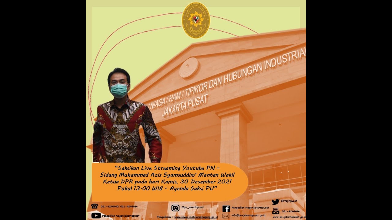Sidang Lanjutan Muhammad Azis Syamsuddin / Mantan Wakil Ketua DPR ...