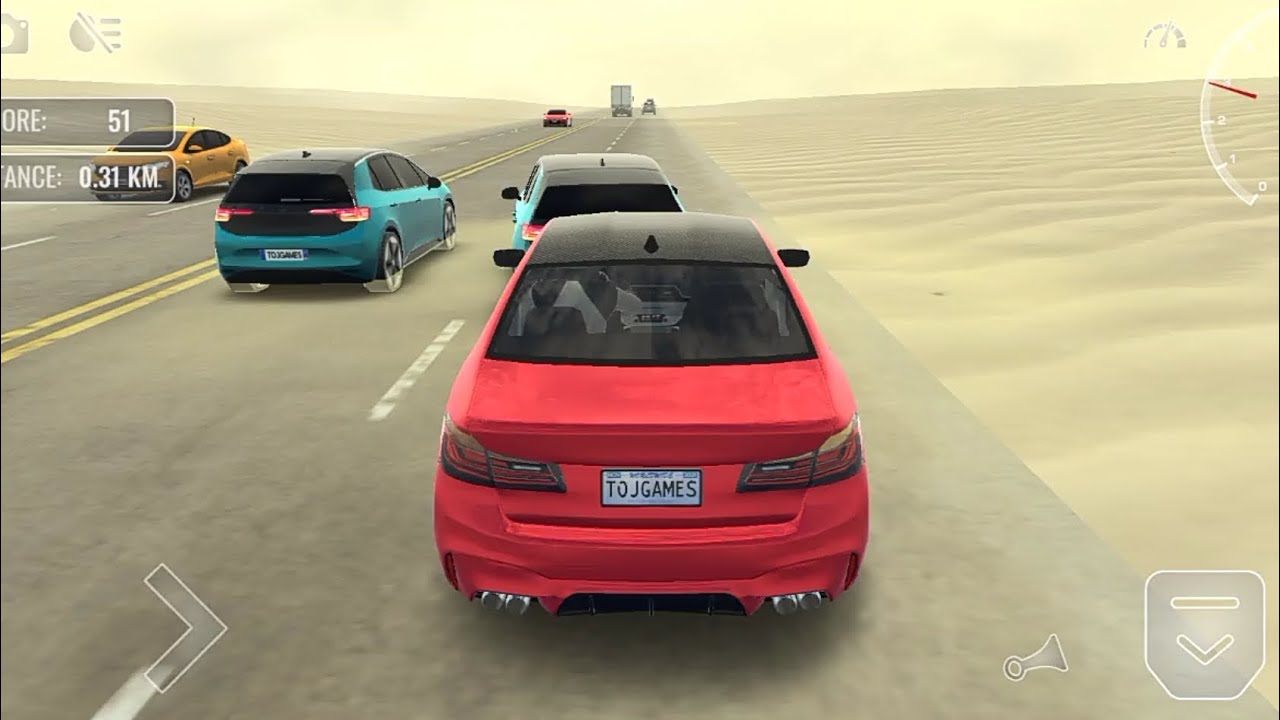Traffic Racer Pro Car games [Free Ride] Desert two way traffic # ...