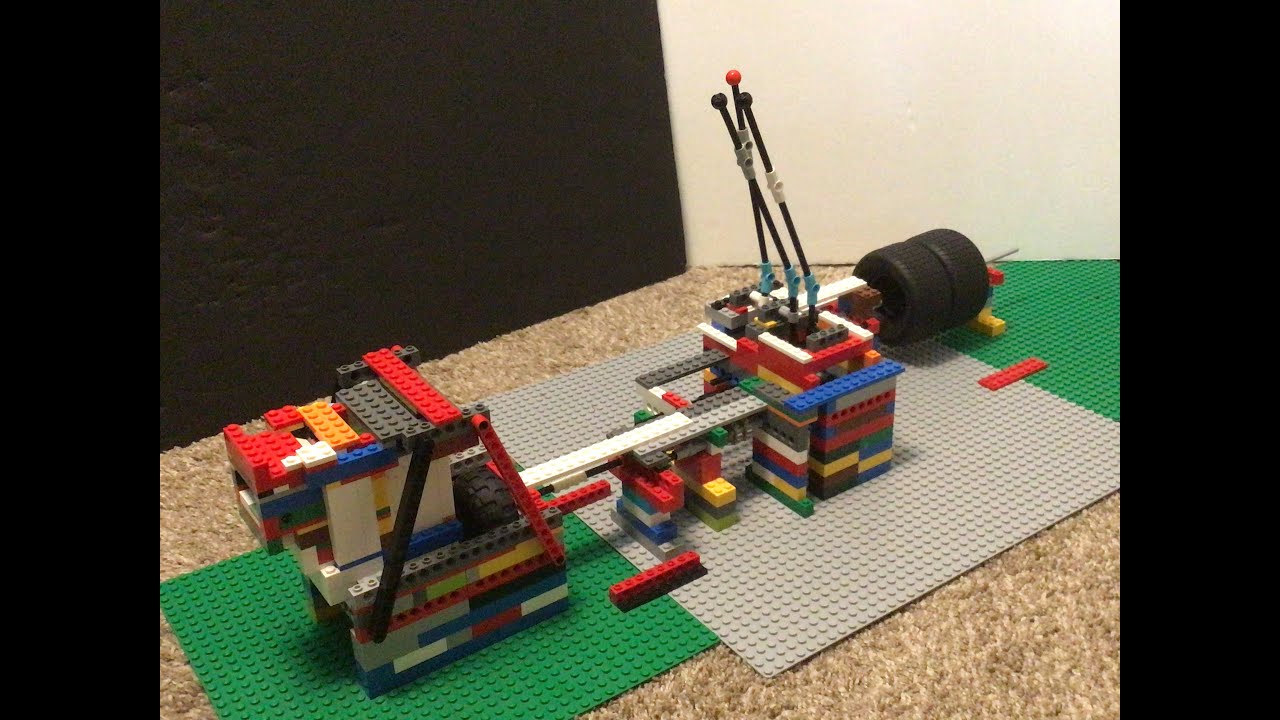 Lego 6000 rpm 1 Cylinder hooked up to the Lenco Transmission ...